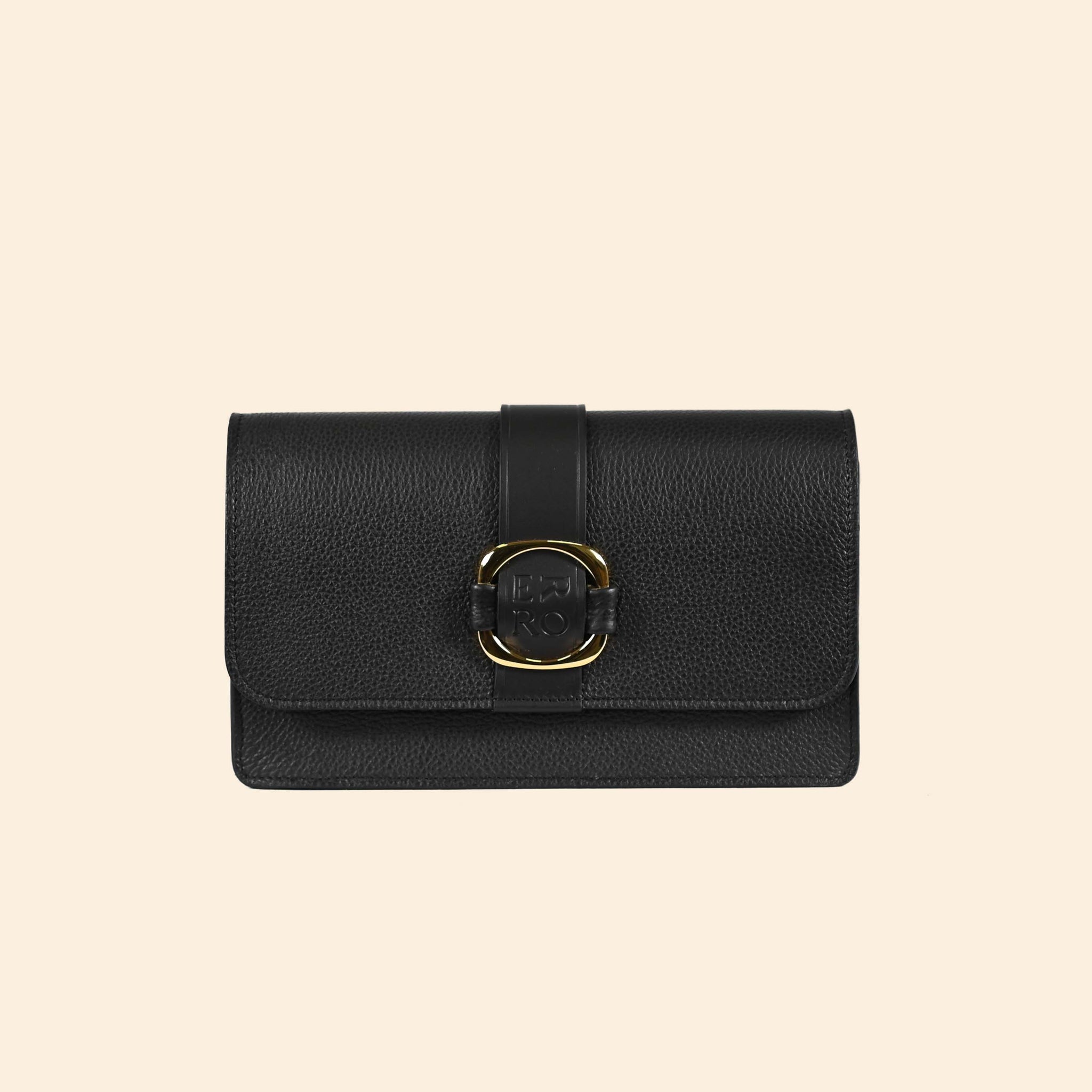 MOKOA Charbon – Sac bandoulière cuir noir femme | ERRO